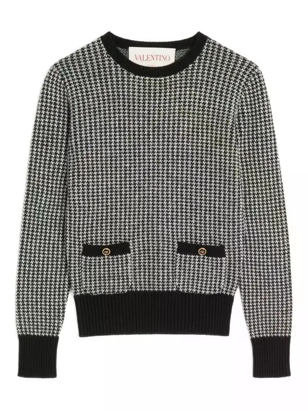 Valentino Garavani Houndstooth-patterned Pullover