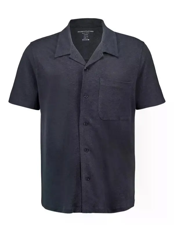 Majestic Filatures Short-sleeved Button-up Shirt - Grey