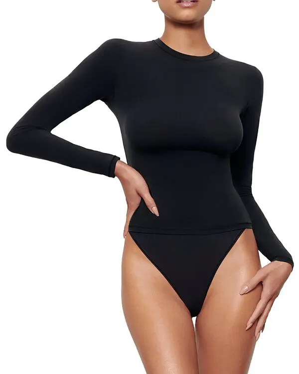 SKIMS Fits Everyone Long Sleeved Tee - Onyx
