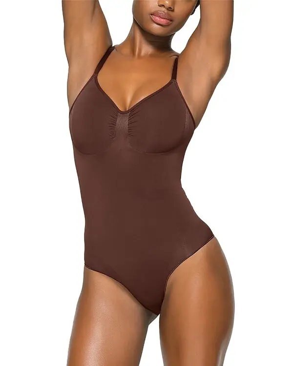 SKIMS Seamless Sculpted Brief Bodysuit - Cocoa