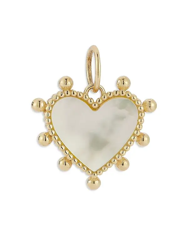 Bloomingdale'S 14k Yellow Mother Of Pearl Heart Pendant