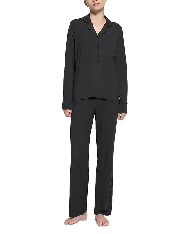 SKIMS Long Sleeve Pajama Set - Onyx