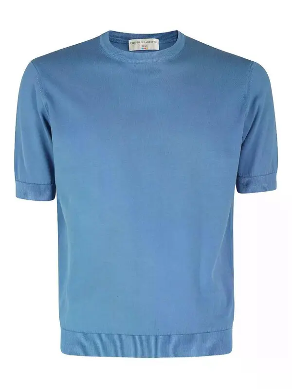 FILIPPO DE LAURENTIIS Crew-neck Short-sleeve Knit Top