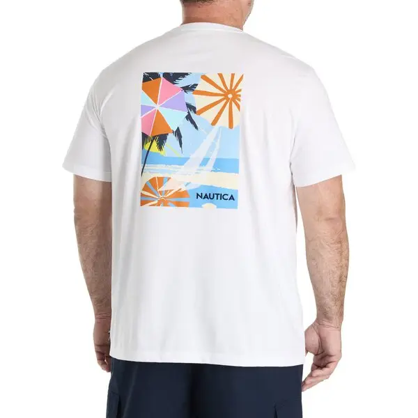NAUTICA Big & Tall Keep Calm Graphic Tee - Bright White