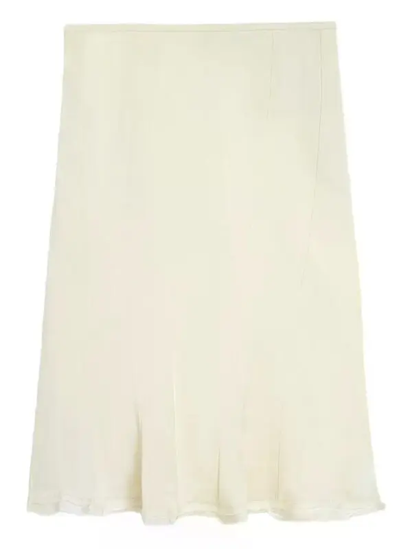 JIL SANDER Satin Mini Skirt - White