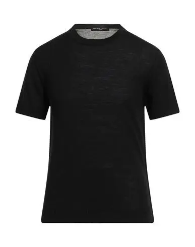 DANIELE FIESOLI Merino Wool Short Sleeve Sweater - Black
