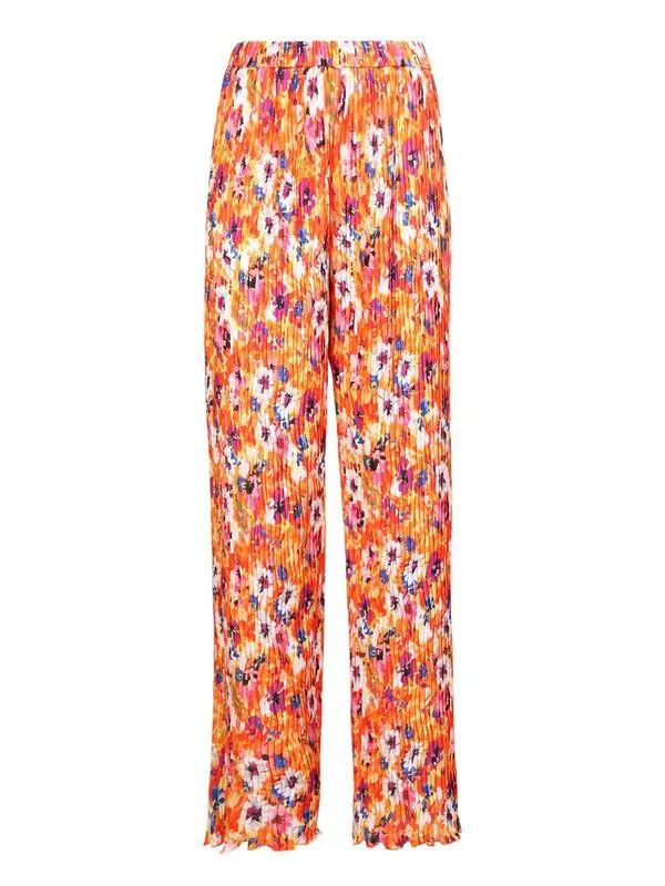 MSGM Floral Print Wide Leg Trousers - Multicolor