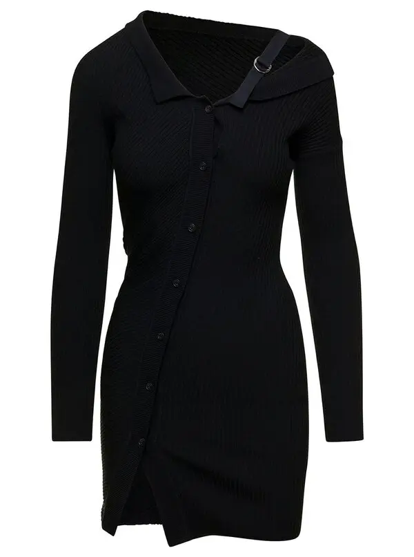 Jacquemus Wool-blend Mini Dress - Black
