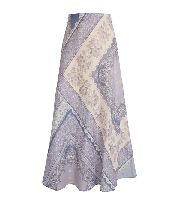 Zimmermann Printed Maxi Skirt - Blue