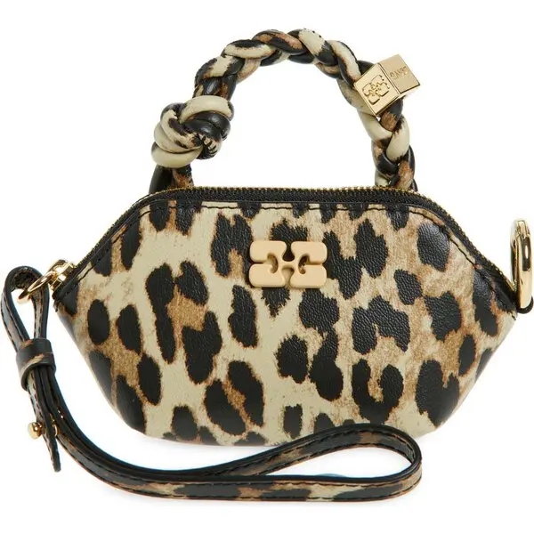 GANNI Nano Bou Print Handbag - Leopard