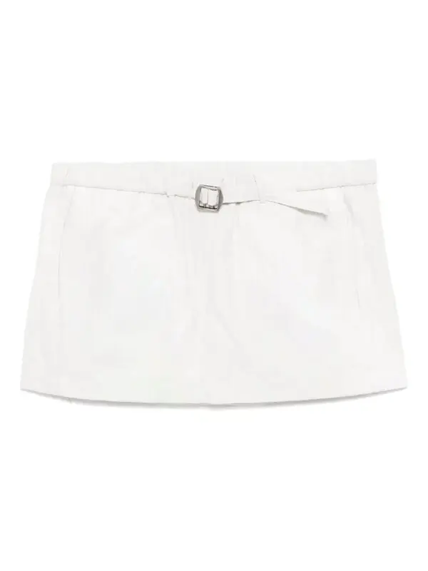 Christopher Esber Crushed Belted Mini Skirt - Neutrals