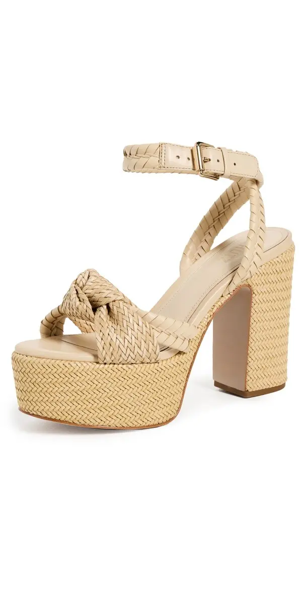 Schutz Khari Platform Heels - Natural Nibs