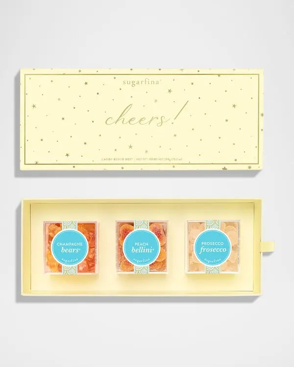 SUGARFINA Cheers 3-piece Candy Bento Box - One-color
