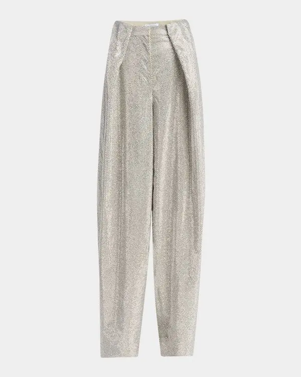 Stella McCartney Crystal Hotfix Balloon Trousers - Pebble