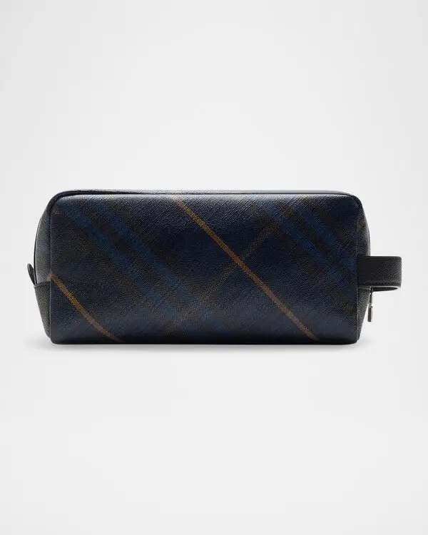 Burberry Jacquard Check Travel Pouch - Midnight