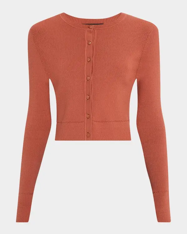 TOCCIN Zoe Classic Cropped Cardigan - Terra