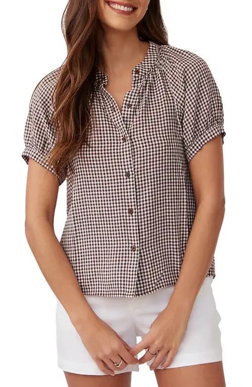 Bella Dahl Gingham Short Sleeve Shirt