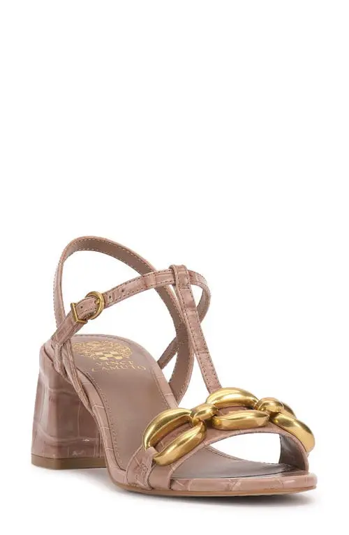 Vince Camuto Strappy Chain Link Sandals - Chai Latte