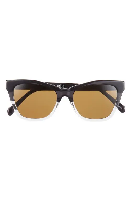 Eyebobs Kitten Around Cat Eye Sunglasses - Black To Crystal/black/brown