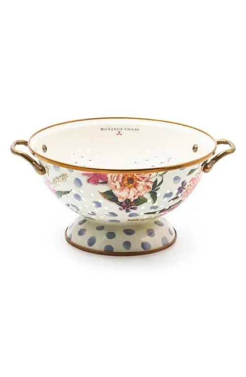 MACKENZIE-CHILDS Wildflowers Large Colander - White Multi