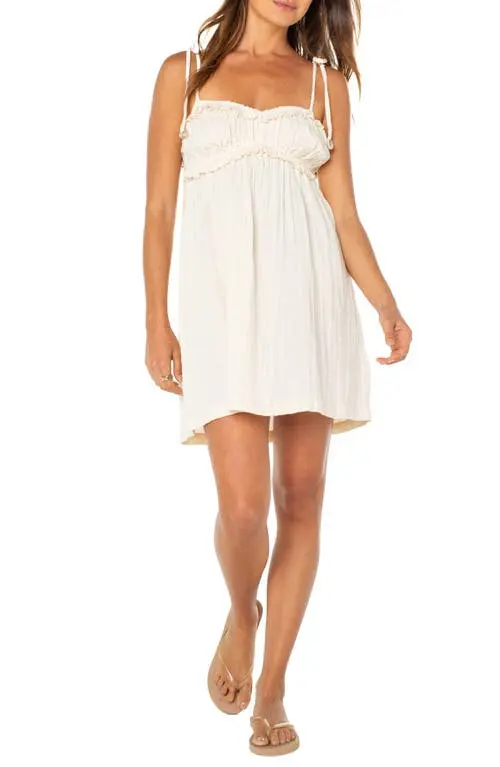 Roxy Island Reverie Babydoll Minidress - Parchment