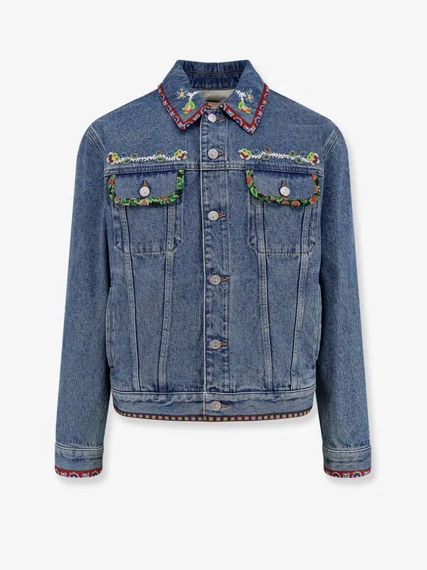 Valentino Garavani Denim Jacket With Embroidery