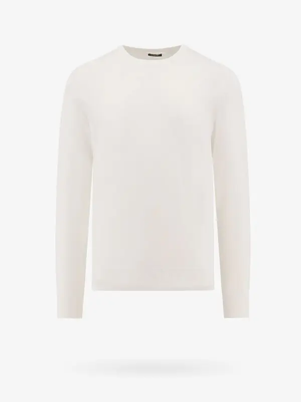 NUGNES 1920 Regular Fit Cotton Sweater - White