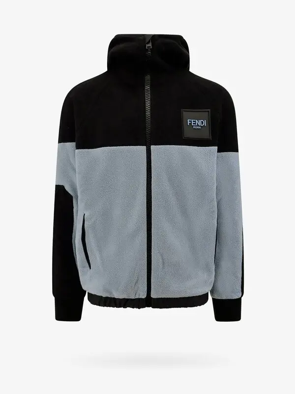 Fendi Fleece Sweatshirt With Logo Patch