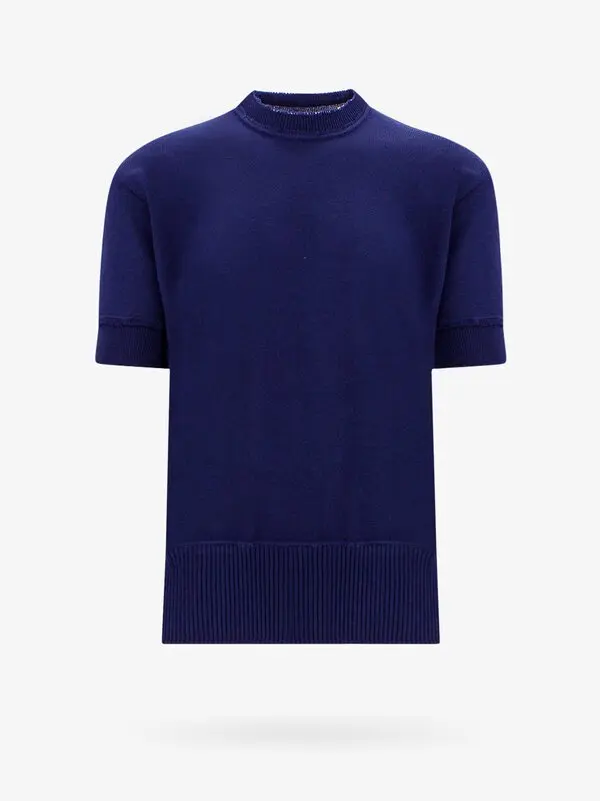 MAISON MARGIELA Wool Blend Tshirt With Iconic Back Stitching