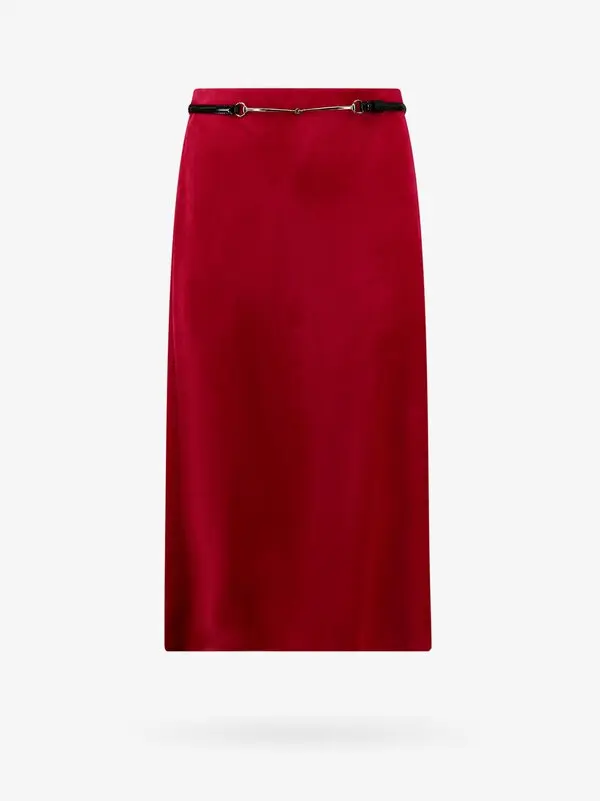 Gucci Velvet Skirt With Horsebit Belt