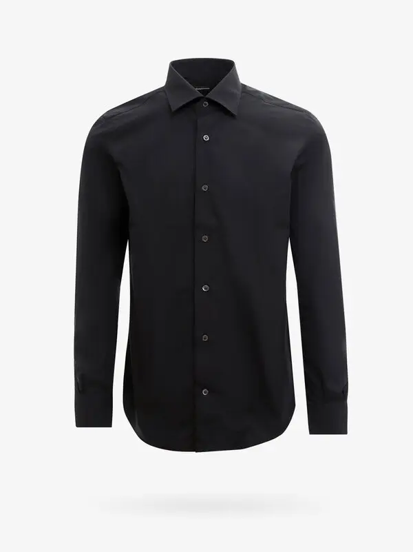 NUGNES 1920 Cotton Shirt - Black
