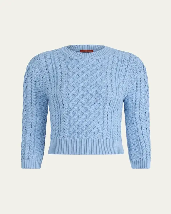 Altuzarra Cabbie Cable-knit Sweater - Ash Blue