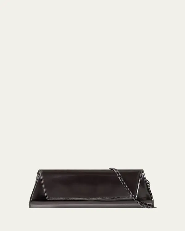 Akris Anouk Mirrored Leather Clutch - Graphite