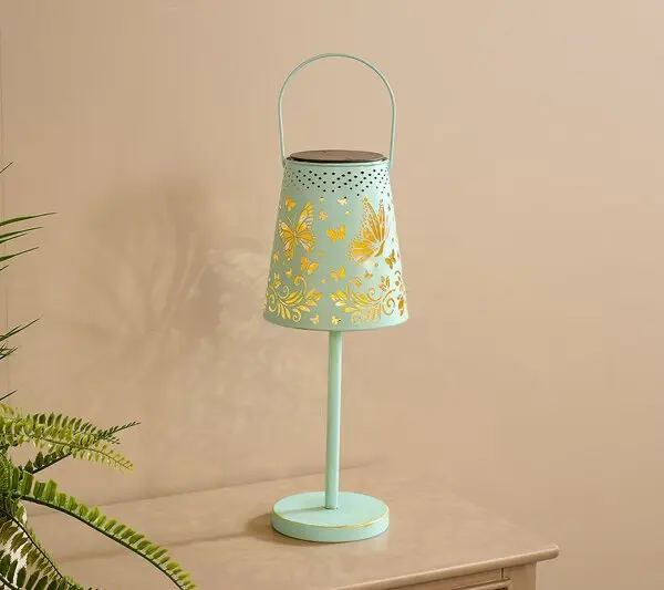 BARBARA KING As Is Illuminated Metal Outdoor Table Light