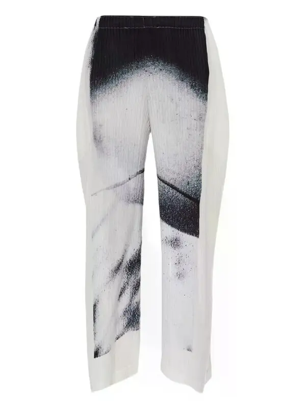 Issey Miyake Printed Pleated Trousers