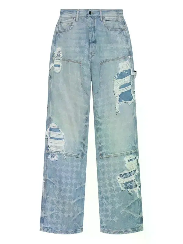 Amiri Distressed Patchwork Jeans