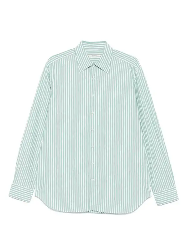 Husbands Shirt - Mint And White Stripes