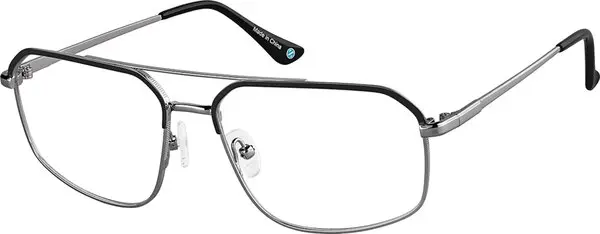 Zenni Vintage Aviator Full Rim Eyeglasses - Black
