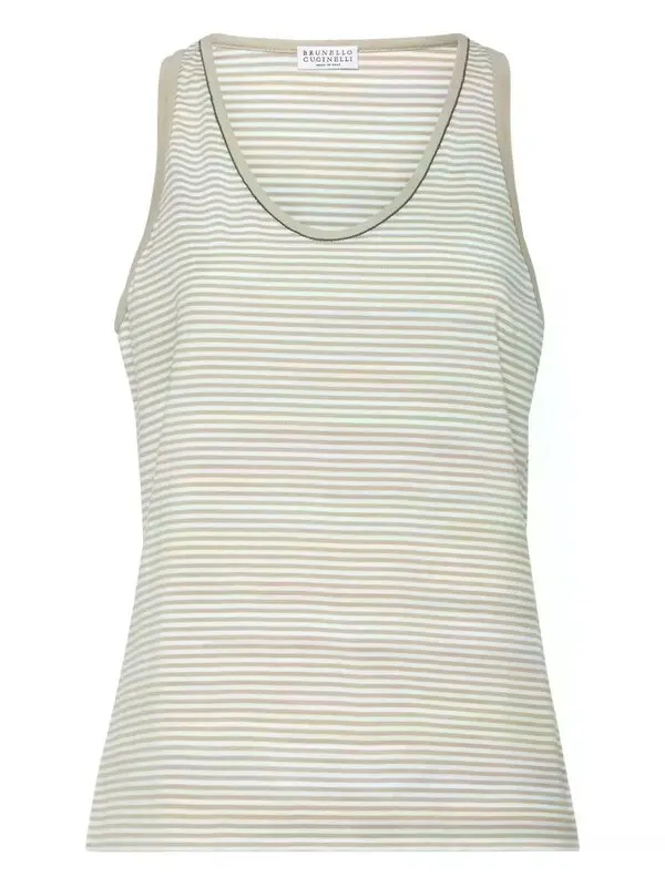 Brunello Cucinelli Striped Tank Top