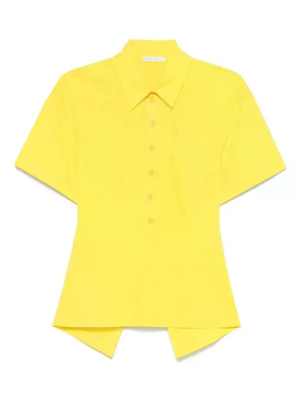Patrizia Pepe Open-back Polo Top - Yellow