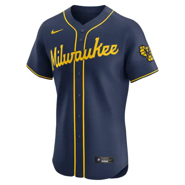 Nike Milwaukee Brewers Mlb Elite Jersey Blue Editorialist