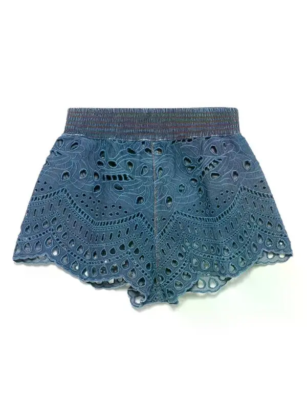 Ermanno Scervino Embroidered Denim Shorts