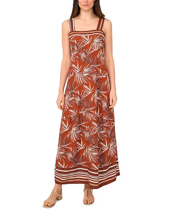 Vince Camuto Floral Tiered Maxi Dress Chili 30% Off Editorialist