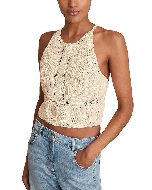 REISS Crochet Top