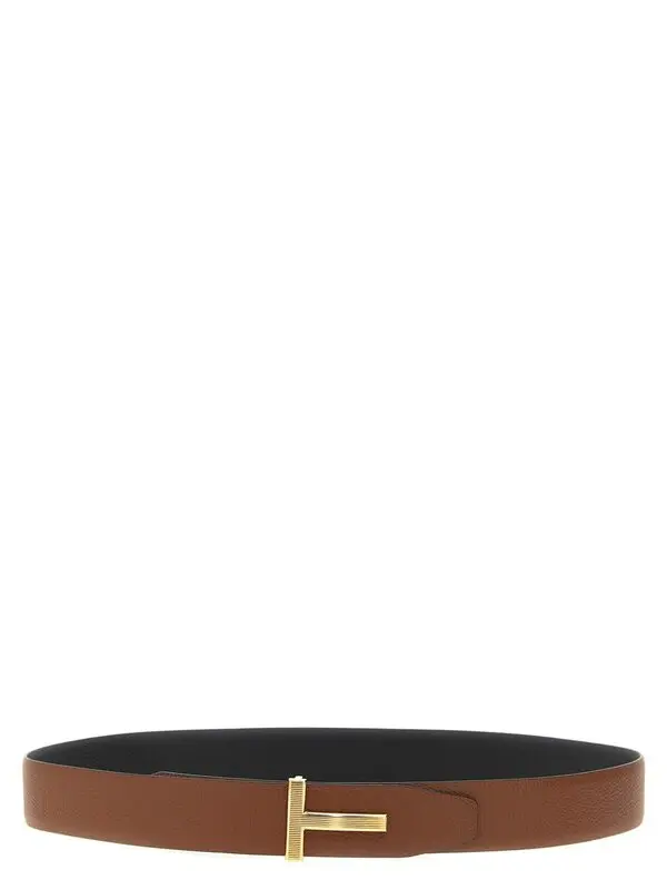 TOM FORD Reversible Belt With Logo Buckle