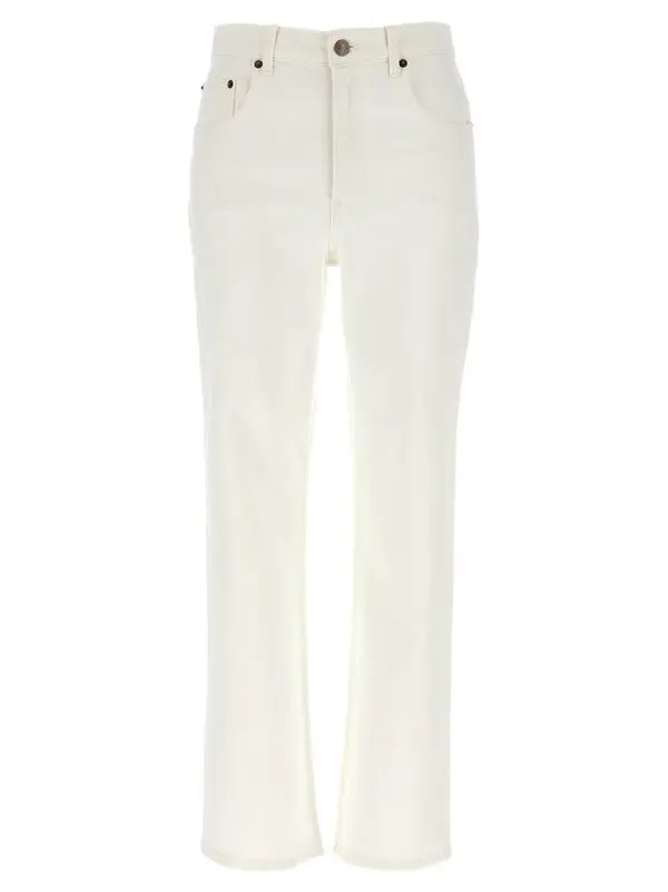 Tory Burch Cropped Flare Leg Jeans