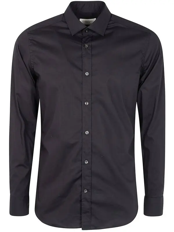 TINTORIA MATTEI 954 New Cotton Stretch Shirt - Black