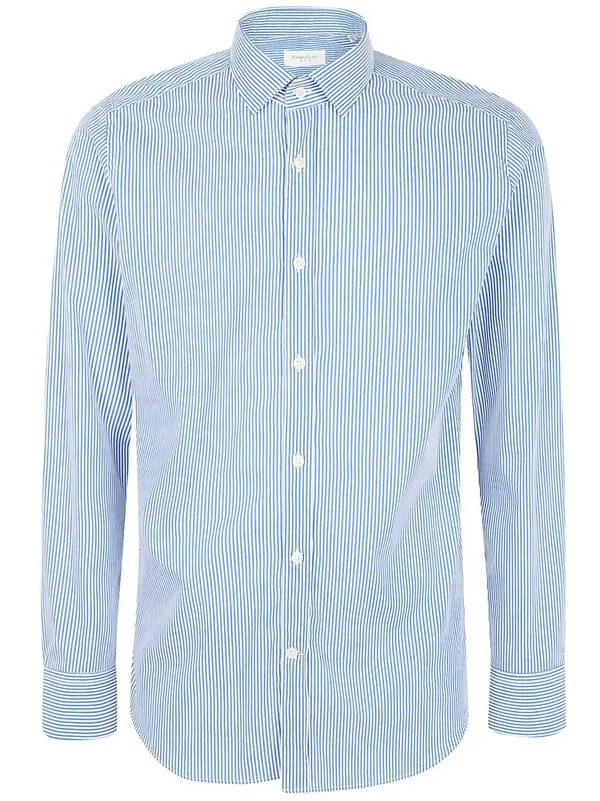 TINTORIA MATTEI 954 Thin Stripes Shirt - Blue