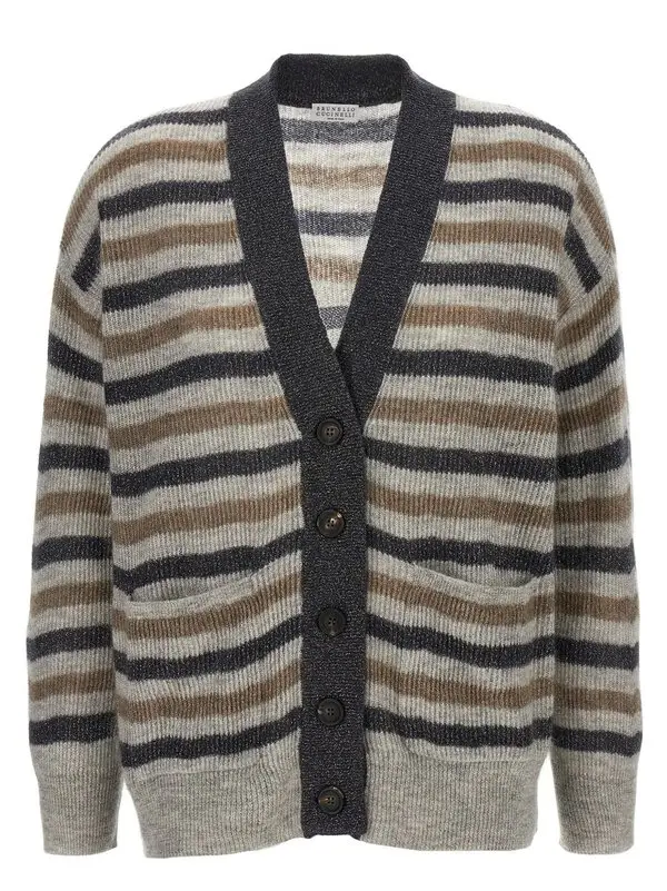 Brunello Cucinelli Lurex Wool Cardigan - Multicolor
