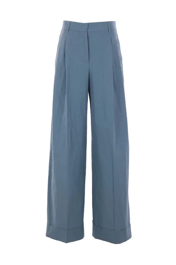 Alberto Biani Wide Leg Trousers - Clear Blue